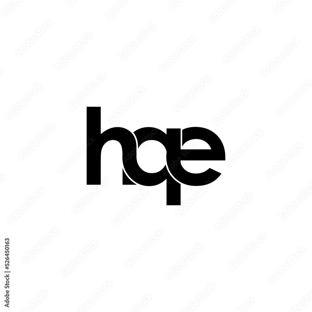 hqe letter original monogram logo design Stock Vector | Adobe Stock