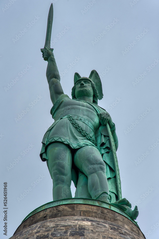 Hermann Monument in the Teutoburg Forest in Germany Stock Photo | Adobe ...