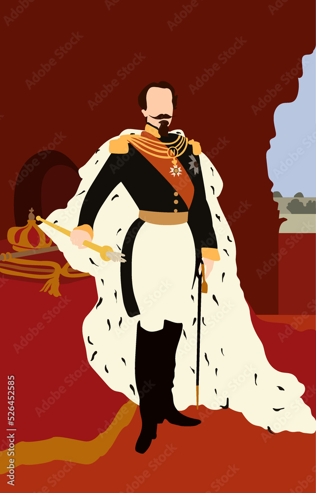 Napoleon 3 in coronation costume, 1808-1873, based on Franz Xaver ...