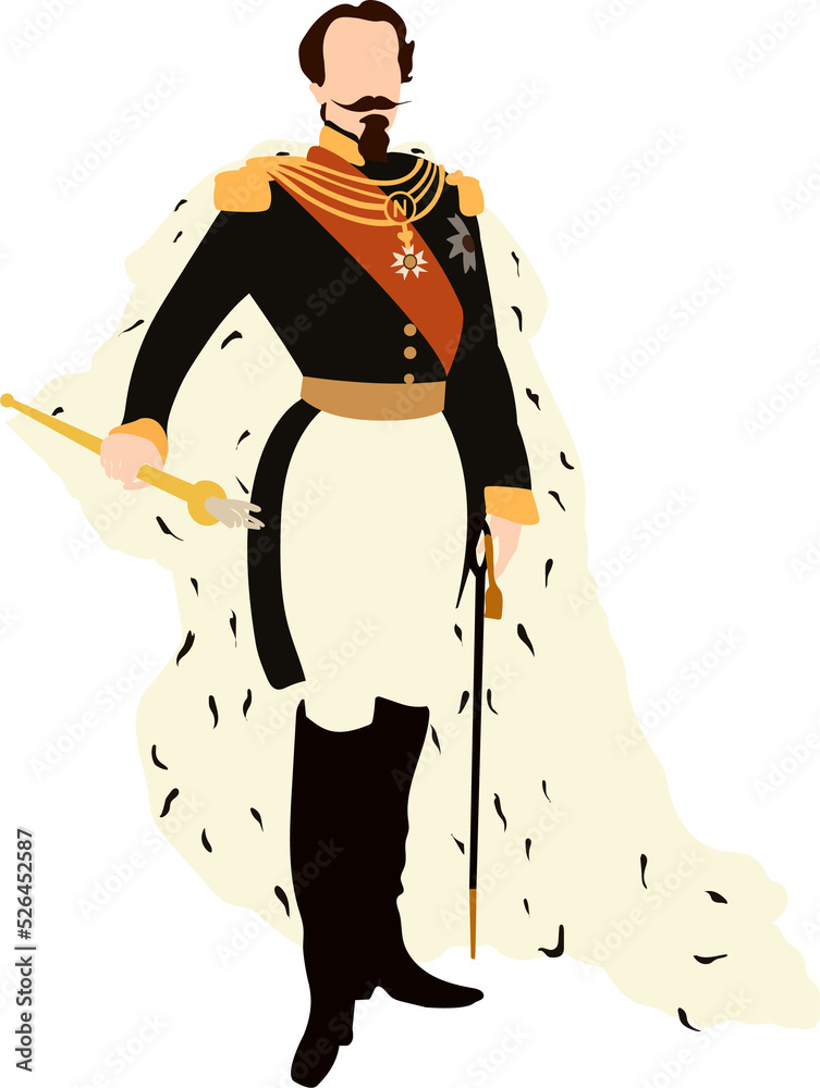 Napoleon 3 in coronation costume, 1808-1873, based on Franz Xaver ...