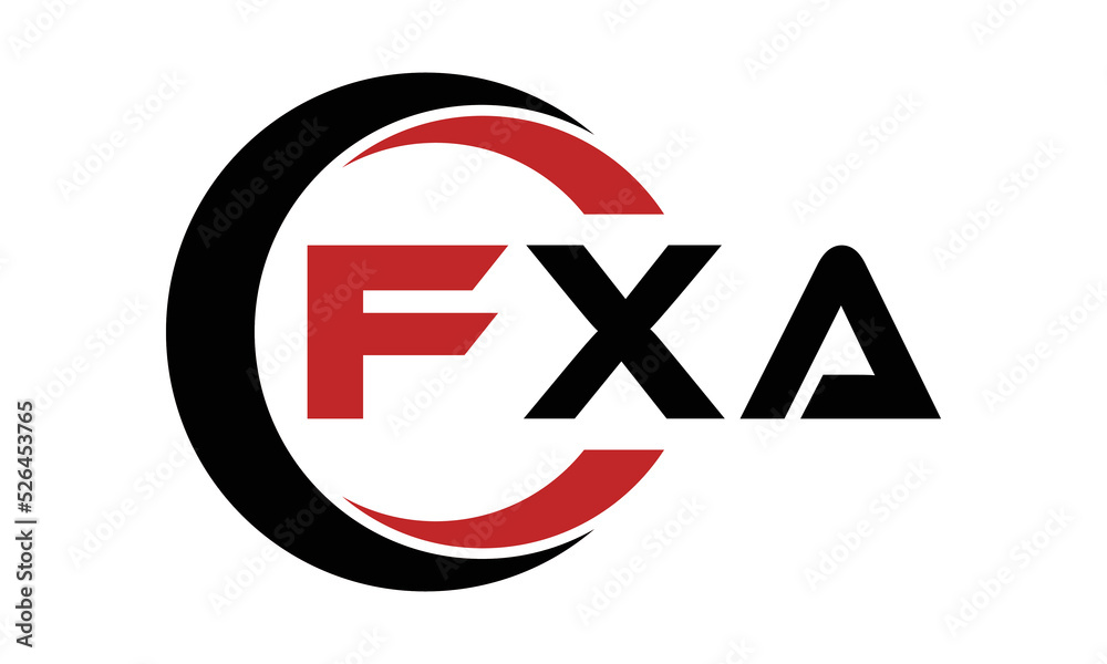 FXA three letter swoosh logo design vector template | monogram logo ...
