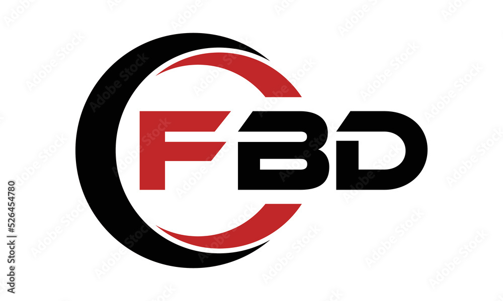 FBD three letter swoosh logo design vector template | monogram logo ...