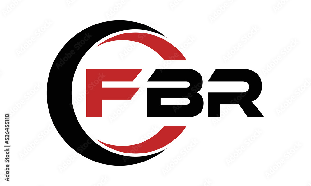 FBR three letter swoosh logo design vector template | monogram logo ...