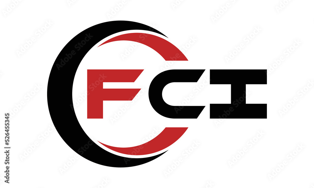 FCI three letter swoosh logo design vector template | monogram logo ...