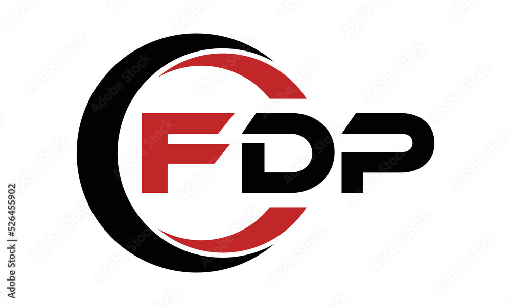 FDP three letter swoosh logo design vector template | monogram logo ...
