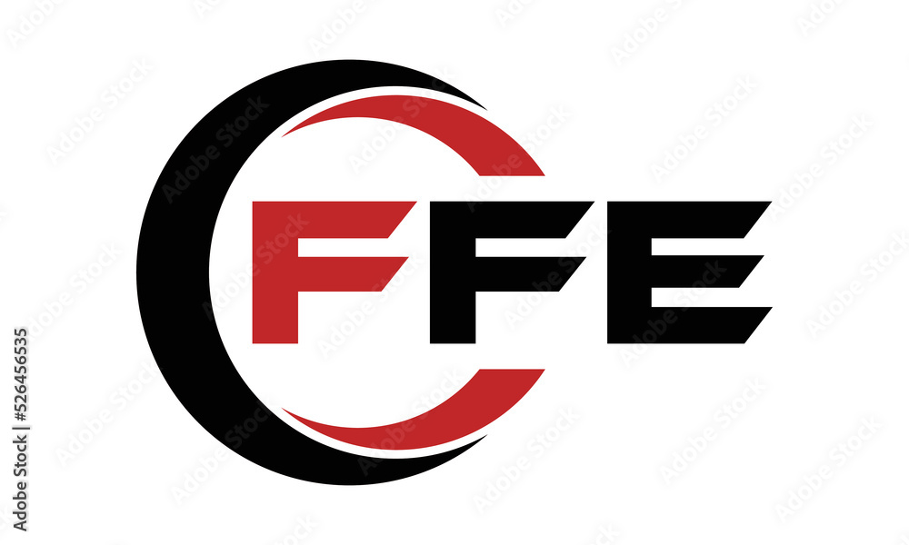 FFE three letter swoosh logo design vector template | monogram logo ...