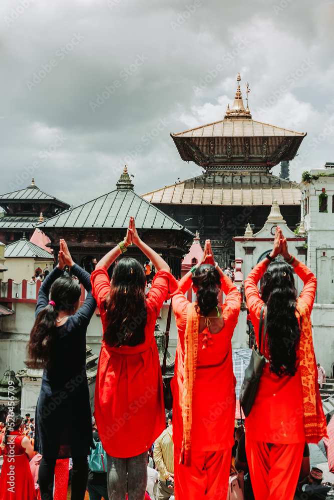 Hindu Devotees at Pashupatinath Temple Stock Photo | Adobe Stock