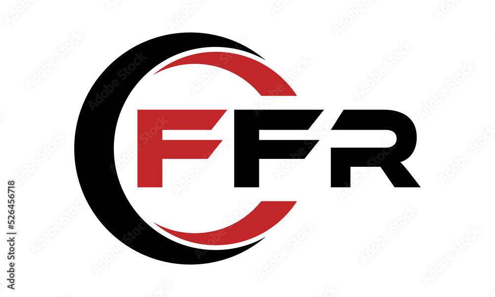FFR three letter swoosh logo design vector template | monogram logo ...