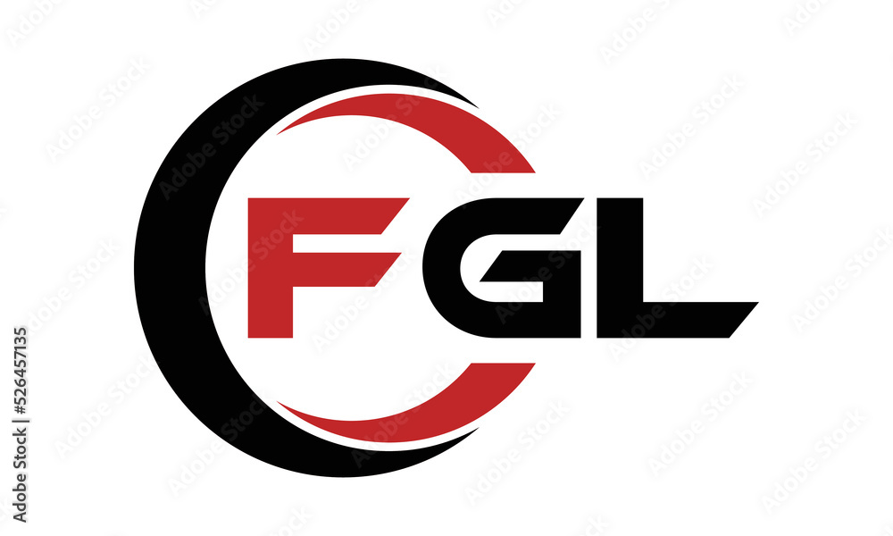 FGL three letter swoosh logo design vector template | monogram logo ...