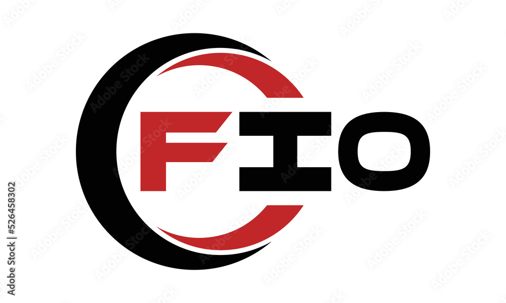 FIO three letter swoosh logo design vector template | monogram logo ...