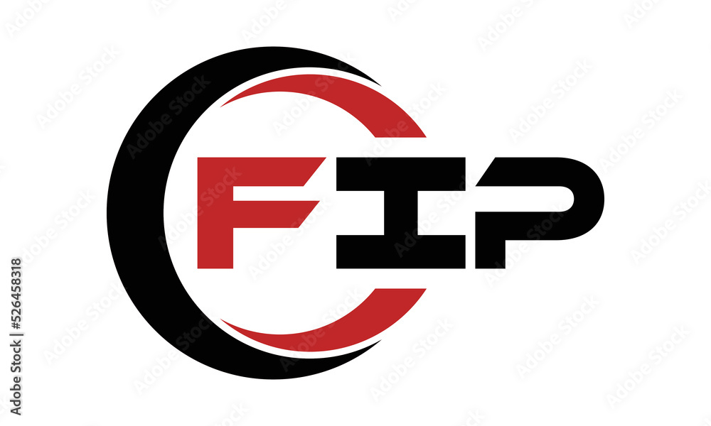 FIP three letter swoosh logo design vector template | monogram logo ...