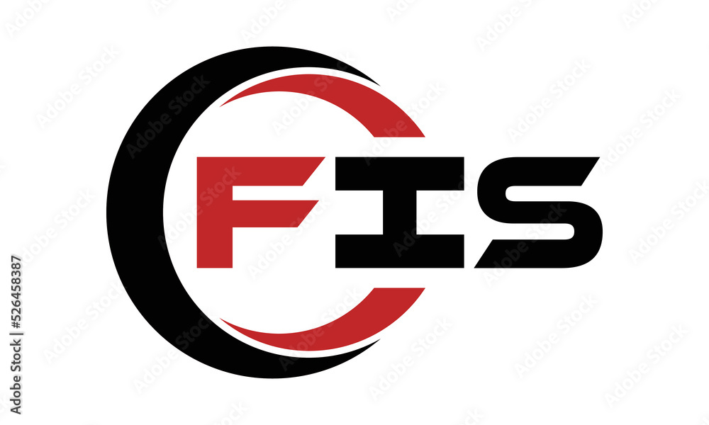 FIS three letter swoosh logo design vector template | monogram logo ...