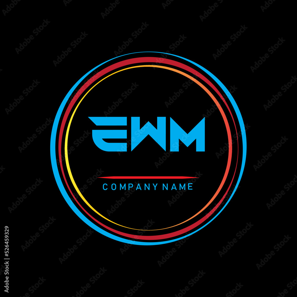 EWM letter. EWM simple logo for company. EWM letter monogram logo ...