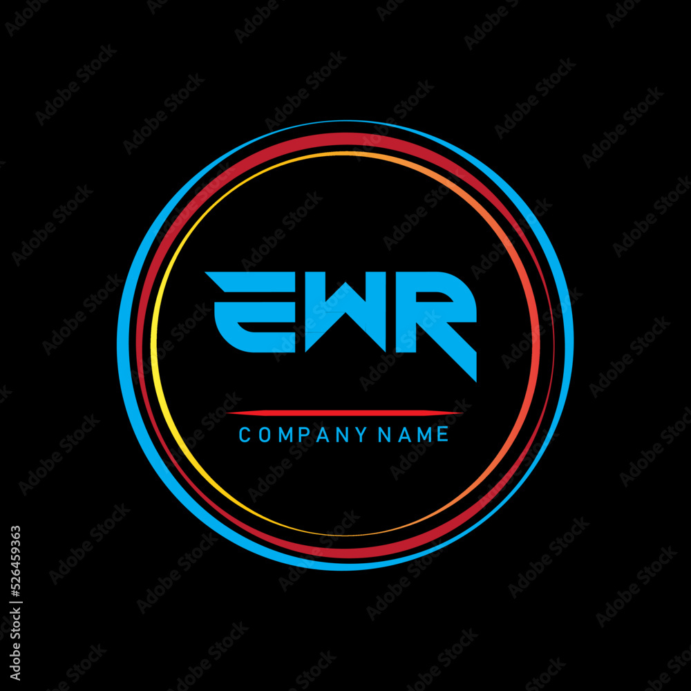 EWR letter. EWR simple logo for company. EWR letter monogram logo ...