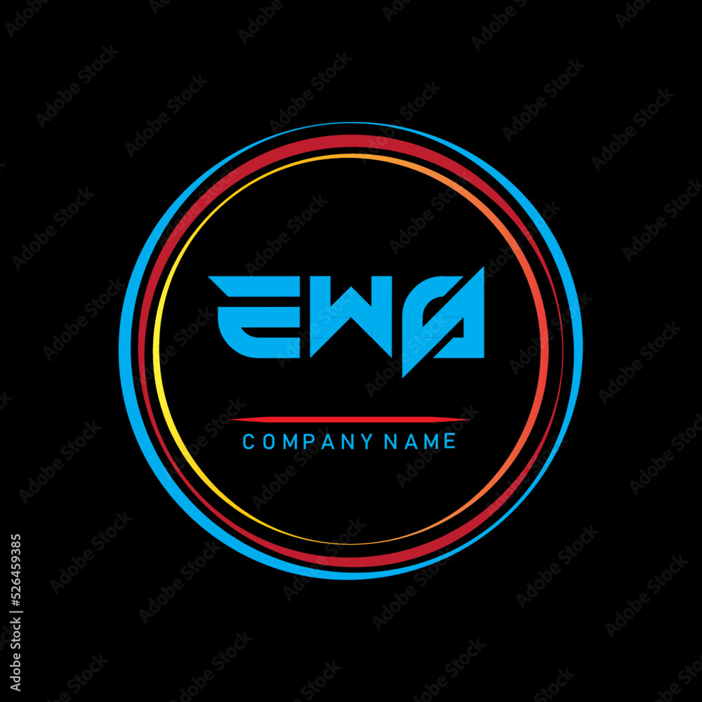 EWS letter. EWS simple logo for company. EWS letter monogram logo ...