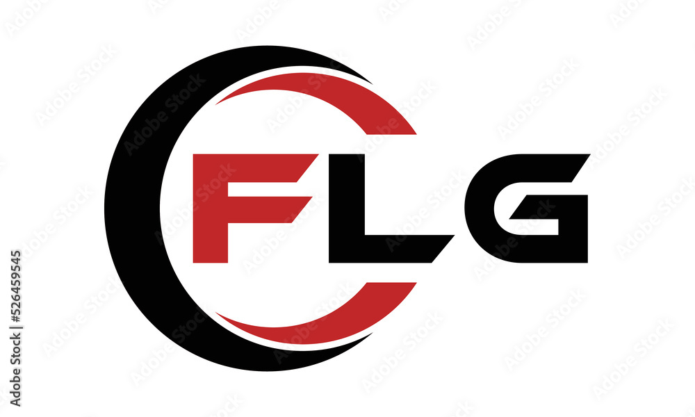 FLG three letter swoosh logo design vector template | monogram logo ...