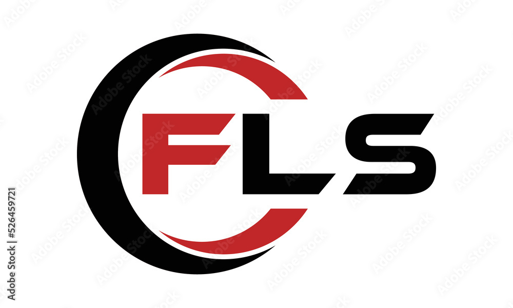 FLS three letter swoosh logo design vector template | monogram logo ...