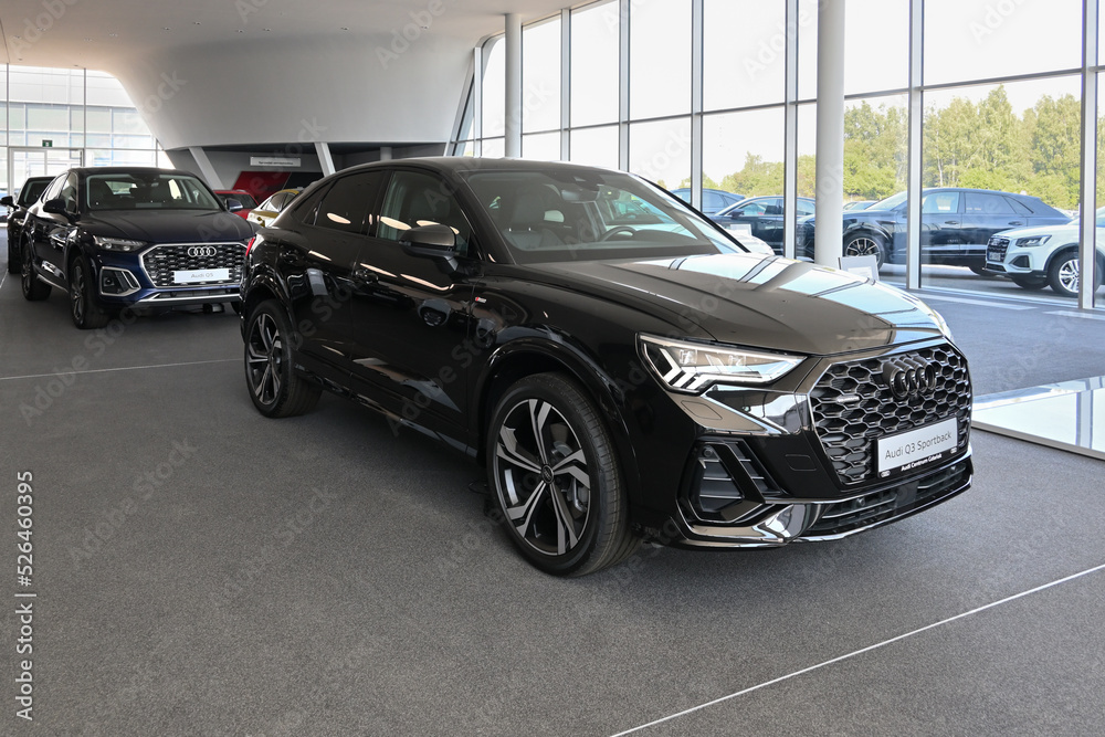 Gdansk, Poland - August 27, 2022: New model of Audi Q3 Sportback and Q5 ...