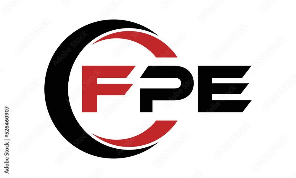 FPE three letter swoosh logo design vector template | monogram logo ...