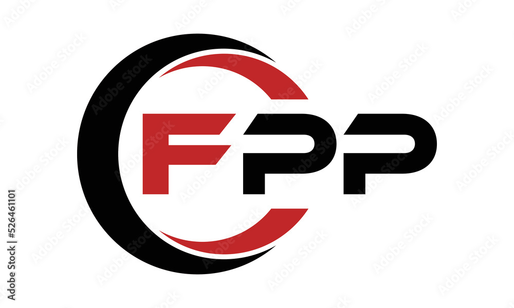 FPP three letter swoosh logo design vector template | monogram logo ...