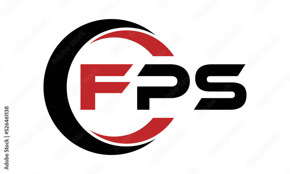 FPS three letter swoosh logo design vector template | monogram logo ...