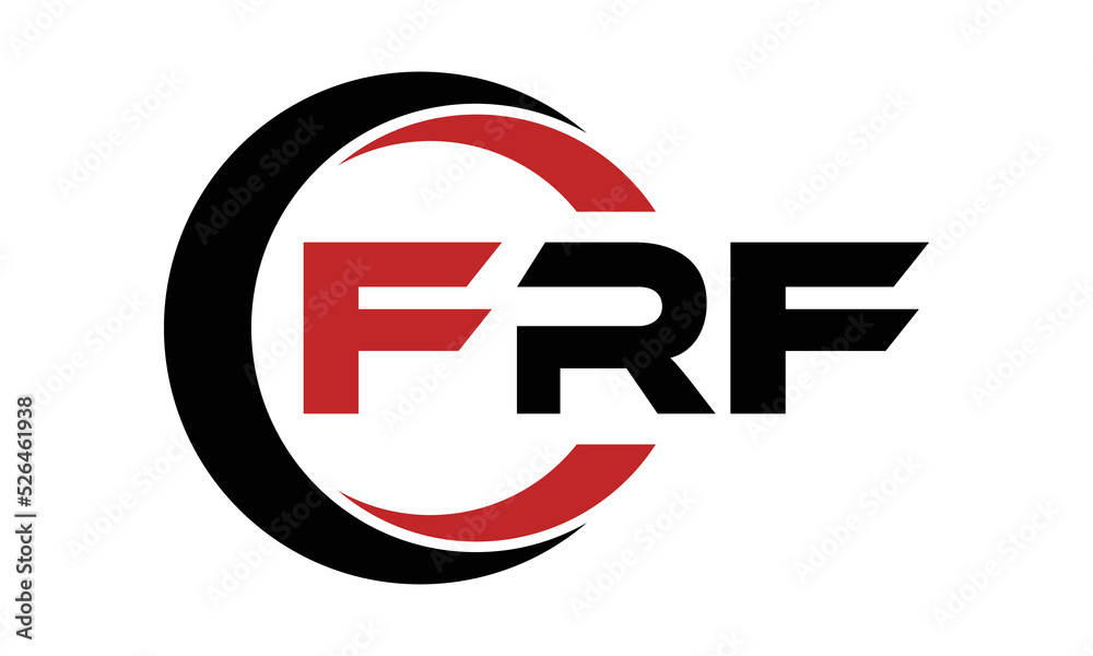 FRF three letter swoosh logo design vector template | monogram logo ...