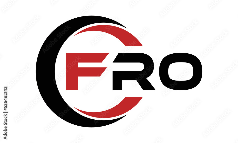 FRO three letter swoosh logo design vector template | monogram logo ...
