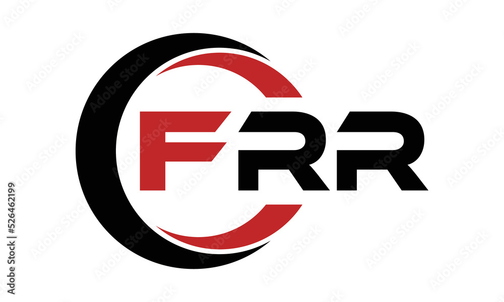 FRR three letter swoosh logo design vector template | monogram logo ...