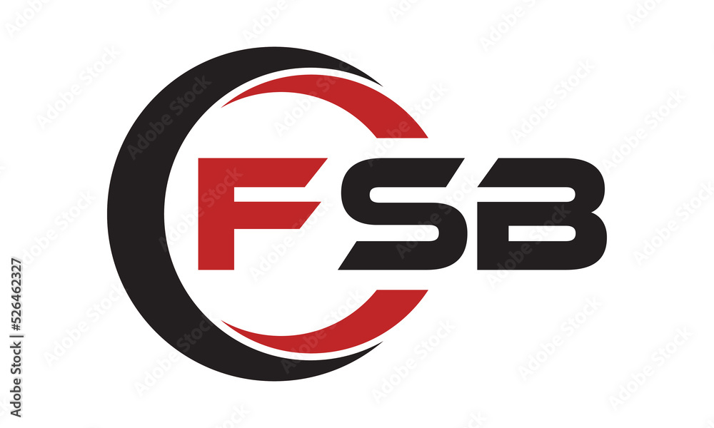 FSB three letter swoosh logo design vector template | monogram logo ...