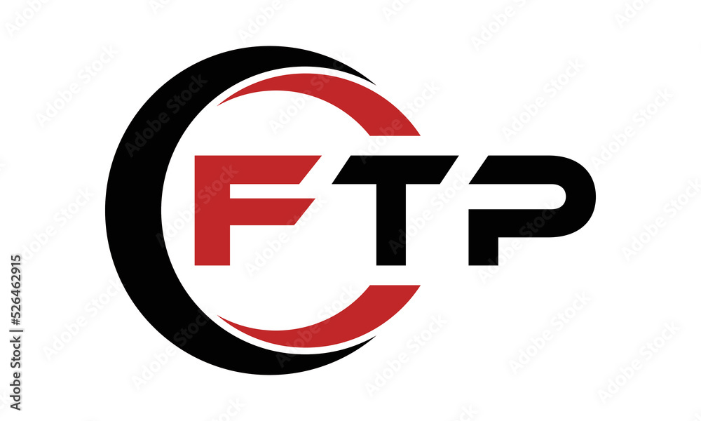FTP three letter swoosh logo design vector template | monogram logo ...