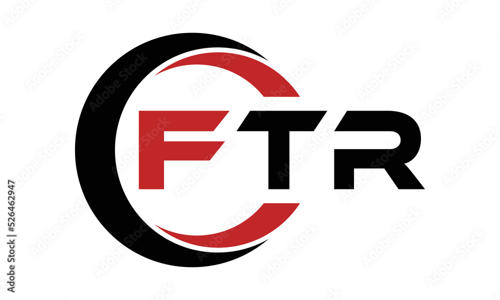 FTR three letter swoosh logo design vector template | monogram logo ...