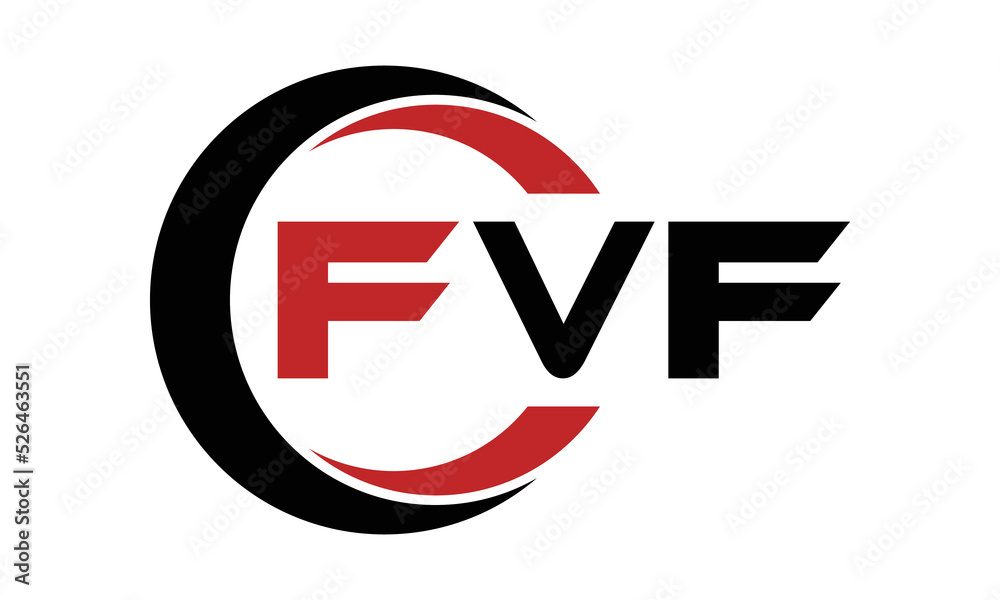 FVF three letter swoosh logo design vector template | monogram logo ...