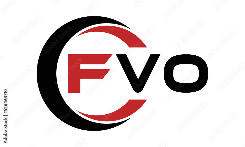 FVO three letter swoosh logo design vector template | monogram logo ...
