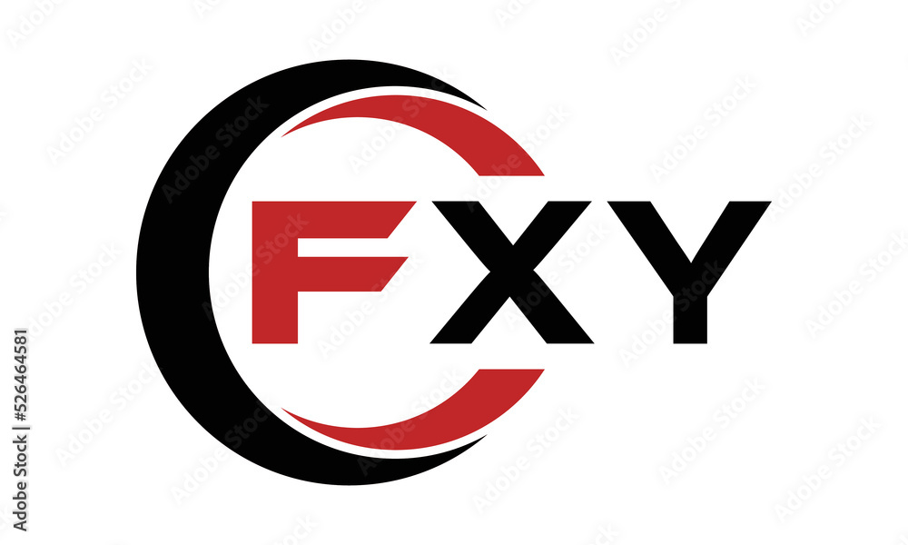 FXY three letter swoosh logo design vector template | monogram logo ...