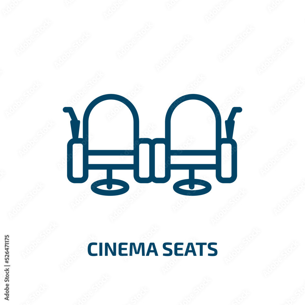 cinema seats icon from cinema collection. Thin linear cinema seats ...