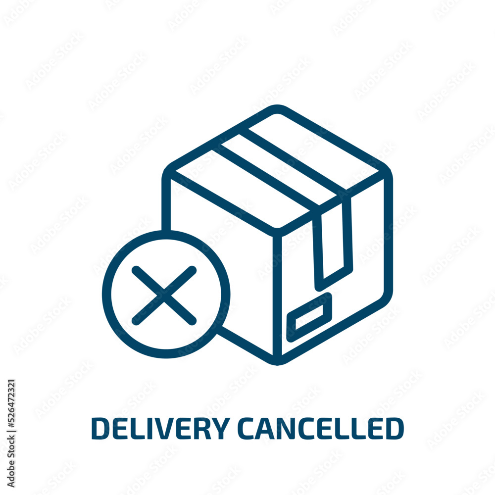 delivery cancelled icon from delivery and logistic collection. Thin ...
