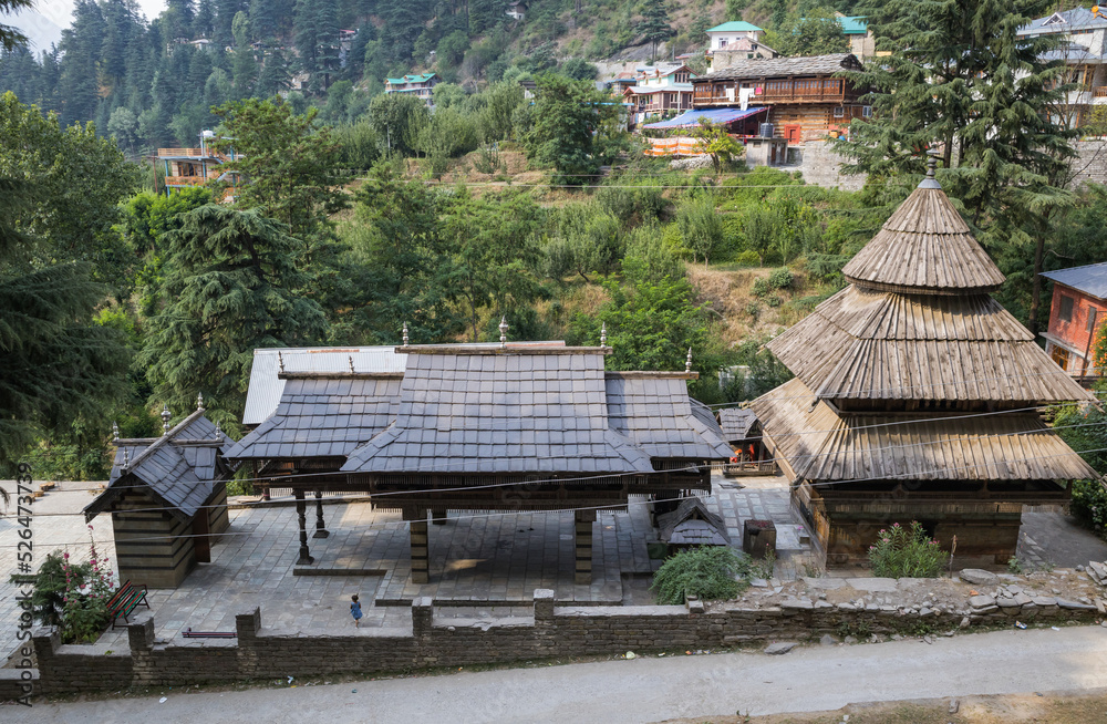 Tripura sundari temple, Naggar, himachal pradesh. traditional himachali ...
