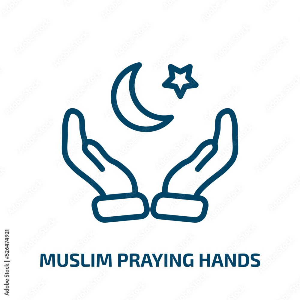 muslim praying hands icon from religion collection. Thin linear muslim ... muslim praying hands icon from religion collection. Thin linear muslim ...