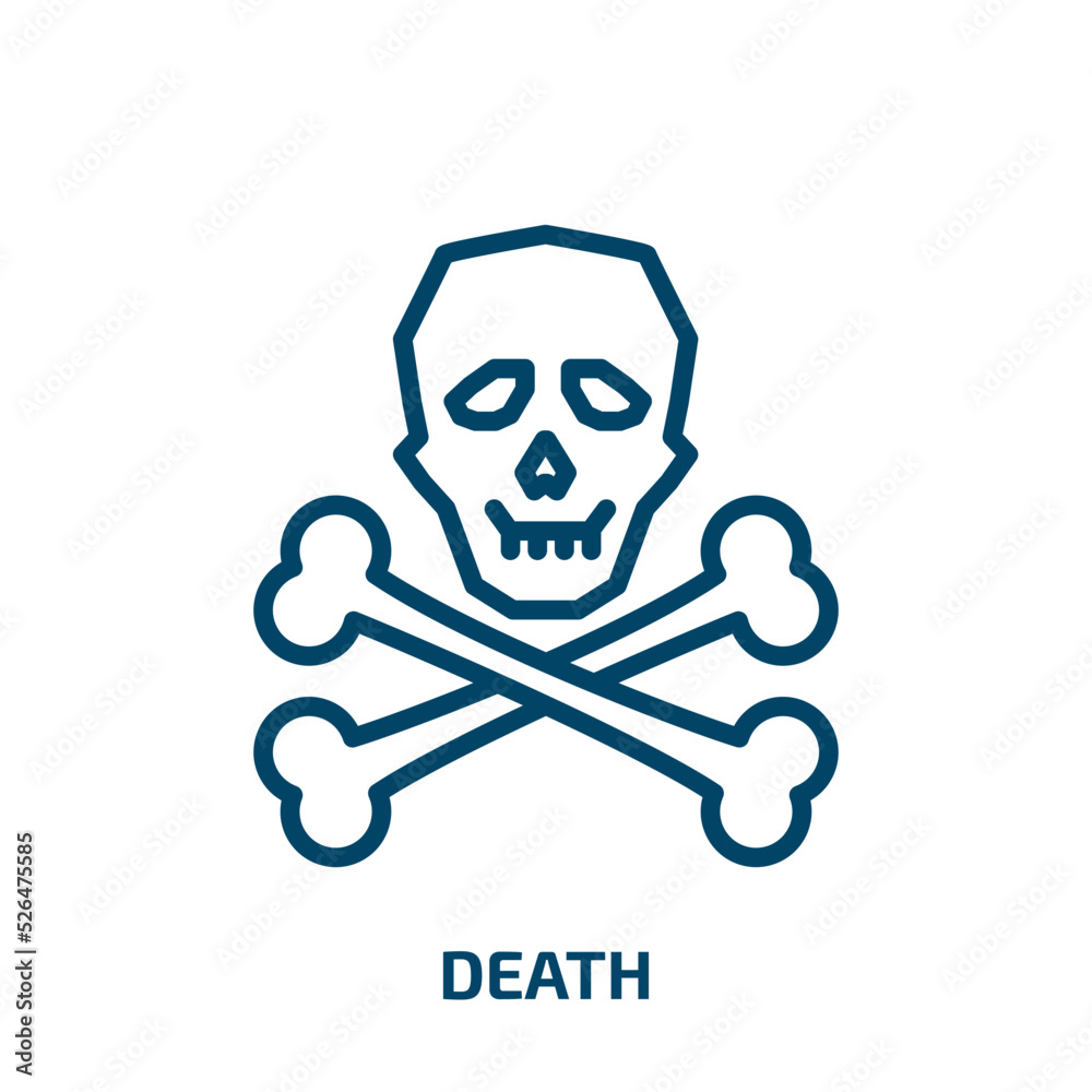 death icon from signs collection. Thin linear death, dead, grave ...