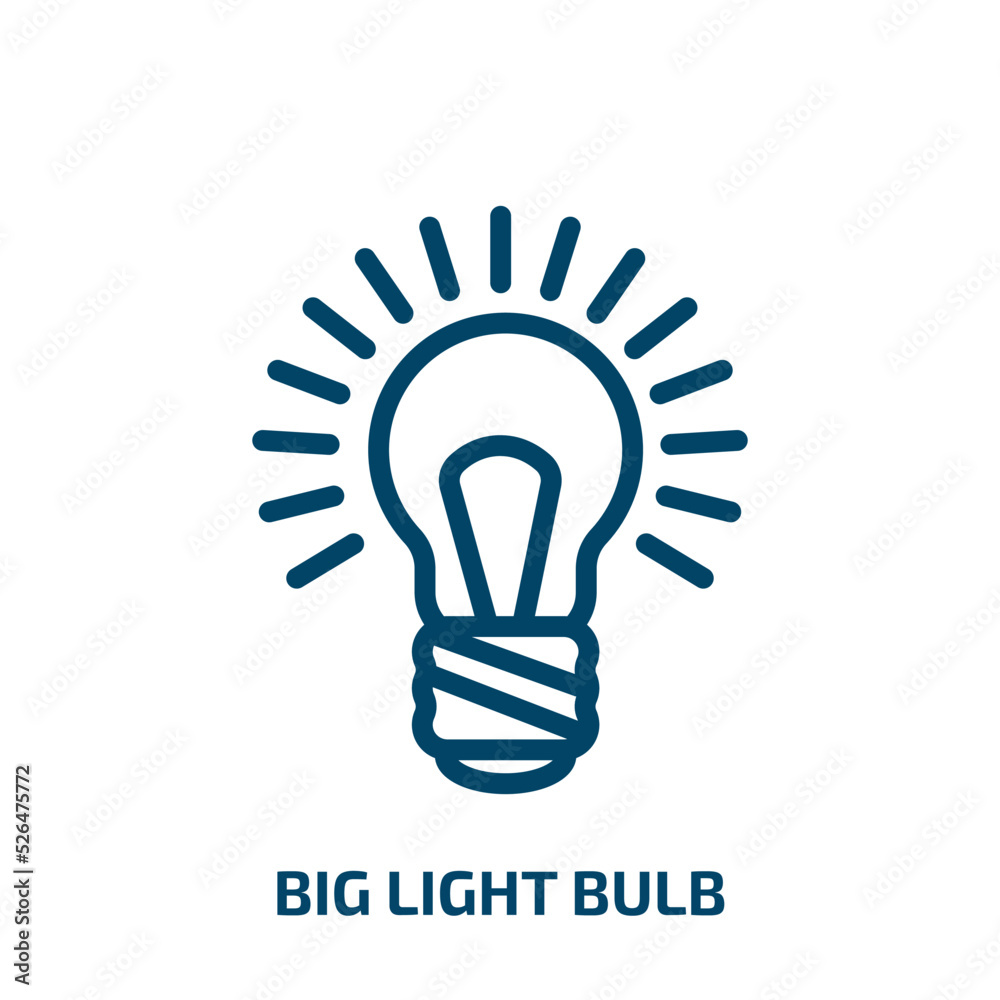 Vecteur Stock big light bulb icon from technology collection. Thin ...