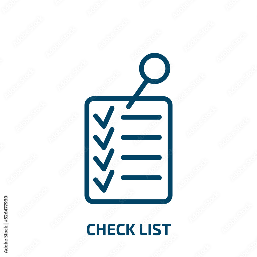 check list outline icon from education collection. Thin linear check ...