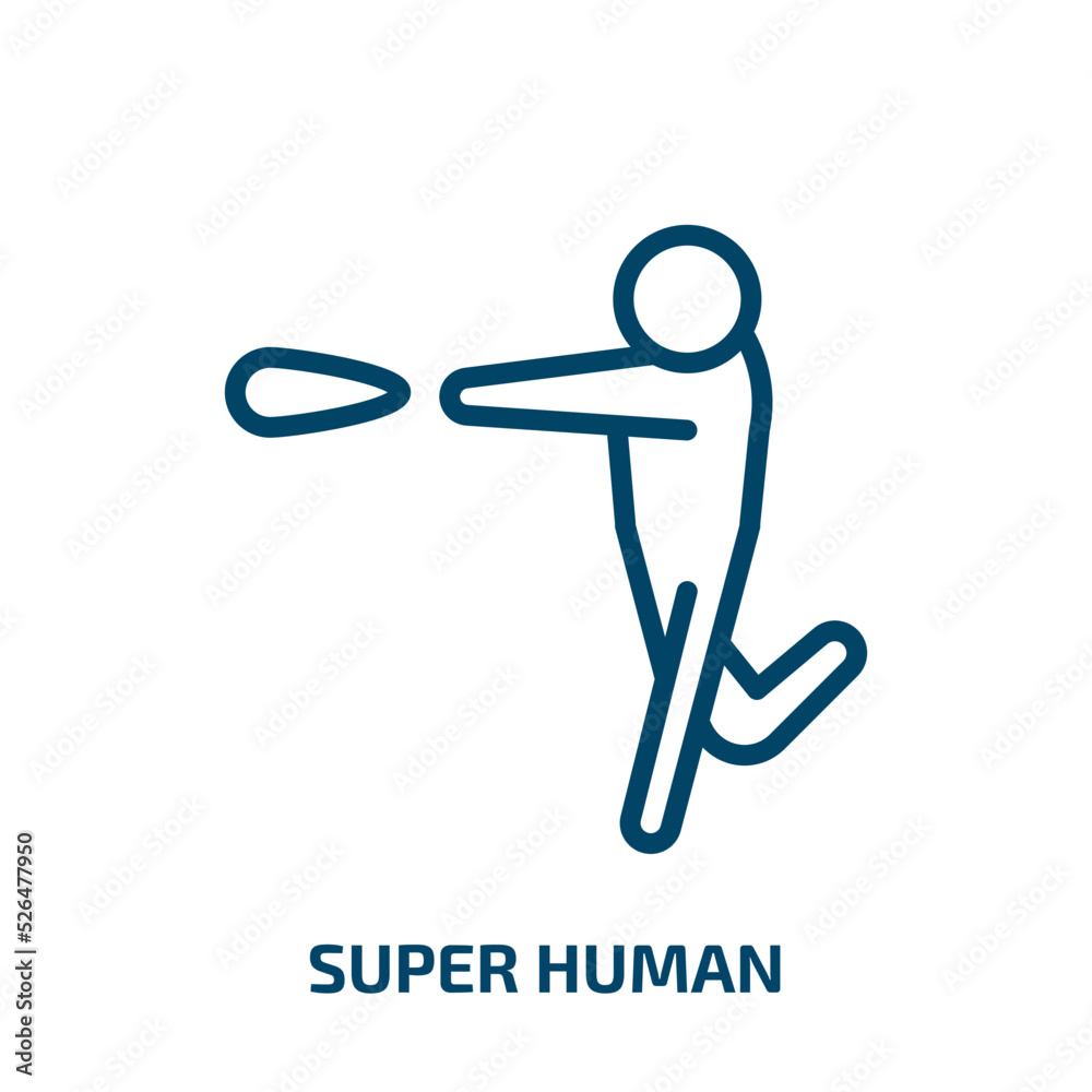 super human icon from feelings collection. Thin linear super human ...