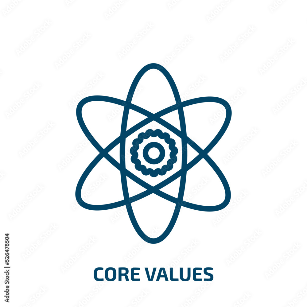 core values icon from general collection. Thin linear core values, company, value outline icon ...