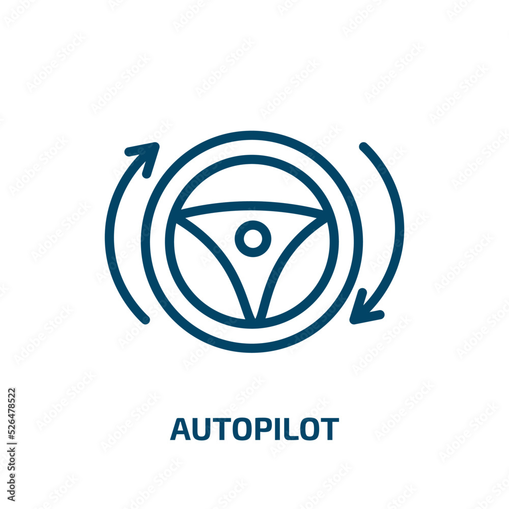 autopilot icon from general collection. Thin linear autopilot, vehicle ...