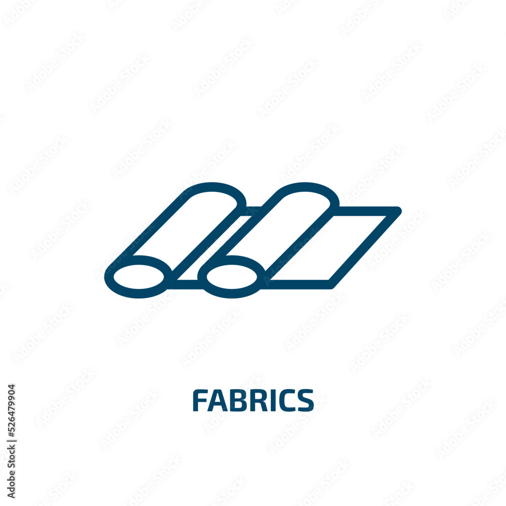 fabrics icon from sew collection. Thin linear fabrics, fabric, textile ...
