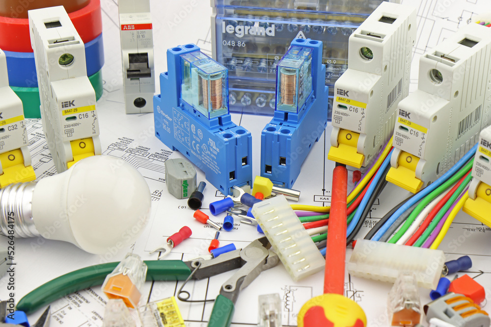 Electrical tools and materials for the installation of an electrical ...