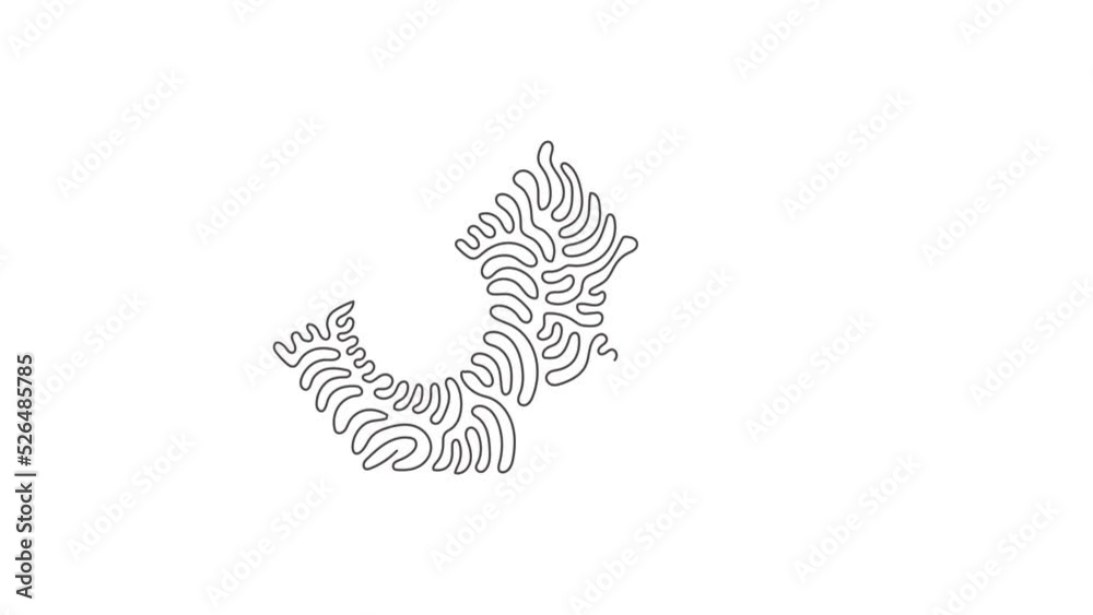 Animated self drawing of continuous line draw geometric shapes, crown ...