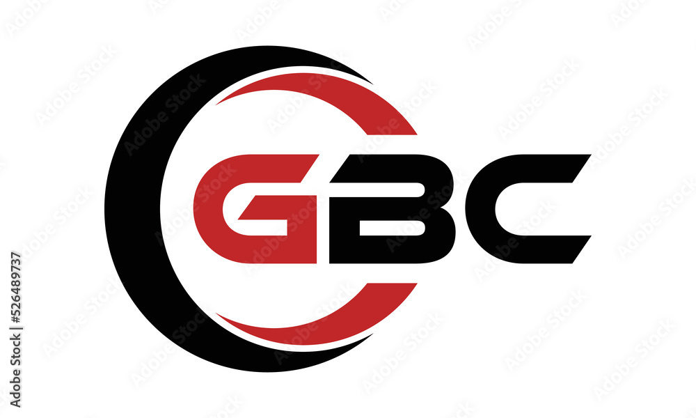 Vetor de GBC three letter swoosh logo design vector template | monogram ...