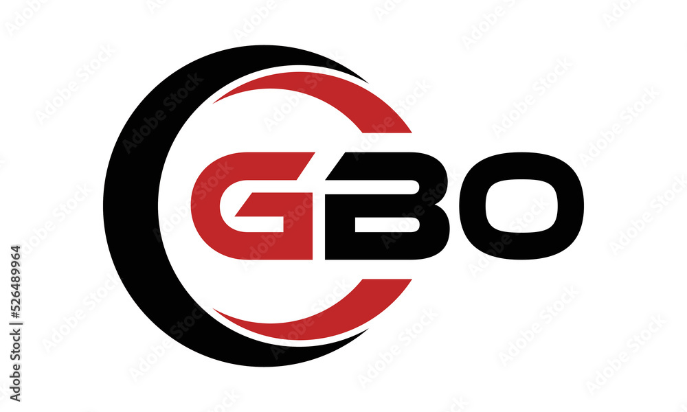 GBO three letter swoosh logo design vector template | monogram logo ...