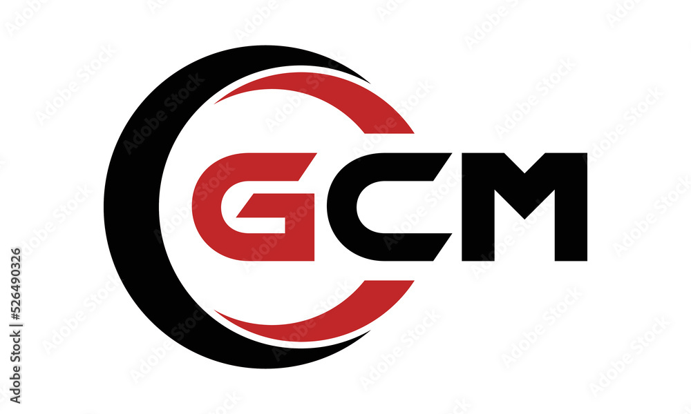 GCM three letter swoosh logo design vector template | monogram logo ...